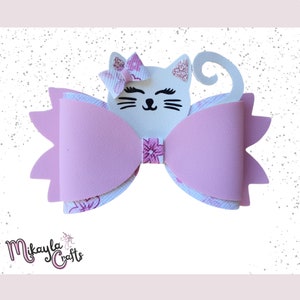 Cat Hair Bow SVG Template, Bow Template - Bow SVG, Silhouette Cut Files ...