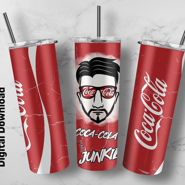 Digital Coca Cola Skinny Tumbler - Etsy