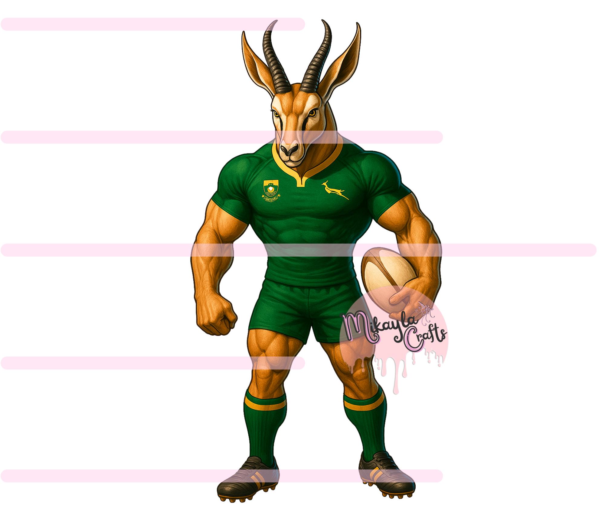 Animated Rugby PNG, South Africa Rugby Supporter Sublimation Print - Etsy