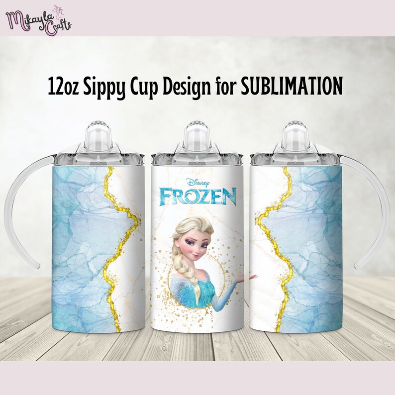 Elsa Tumbler Wrap for 12oz Sippy Cup PNG Sippy Cup Tumbler - Etsy