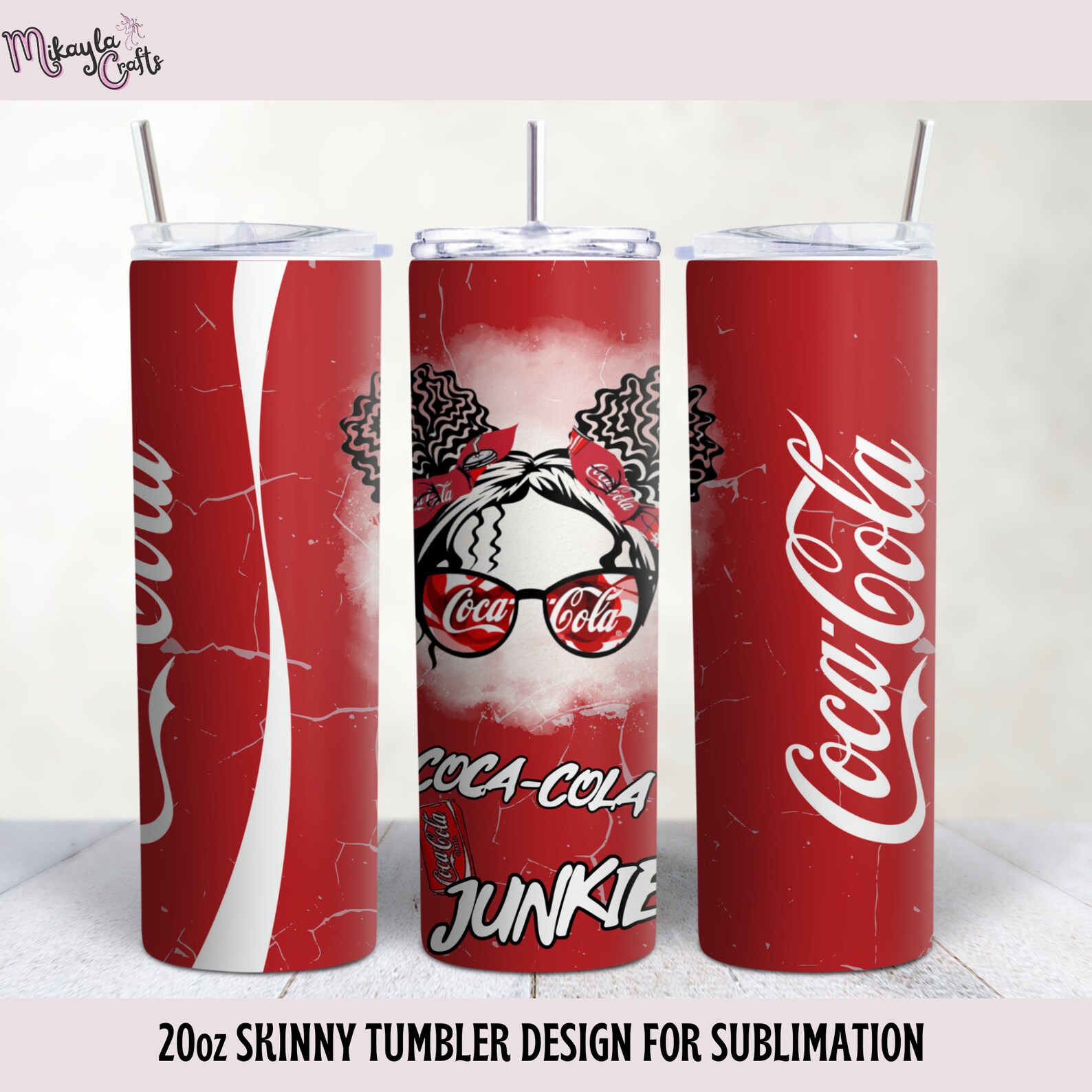 Coca Cola Tumbler Wrap, Sublimation Template, 20oz Skinny Tumbler ...