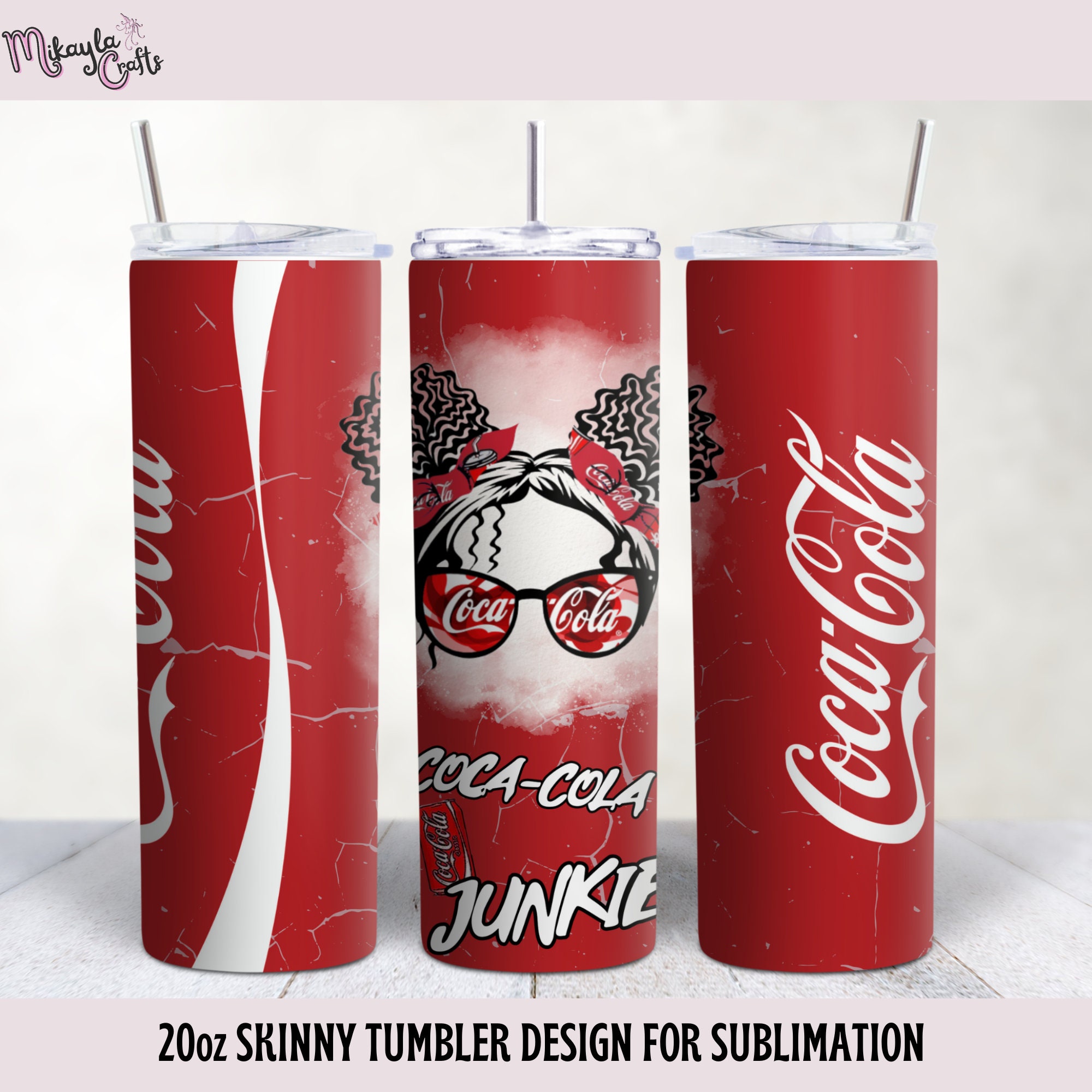 Coca Cola Tumbler Wrap, Sublimation Template, 20oz Skinny Tumbler ...