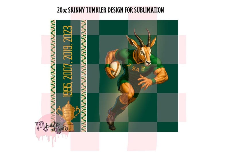 Springbok Rugby Tumbler Wrap: South African Design (digital Download ...