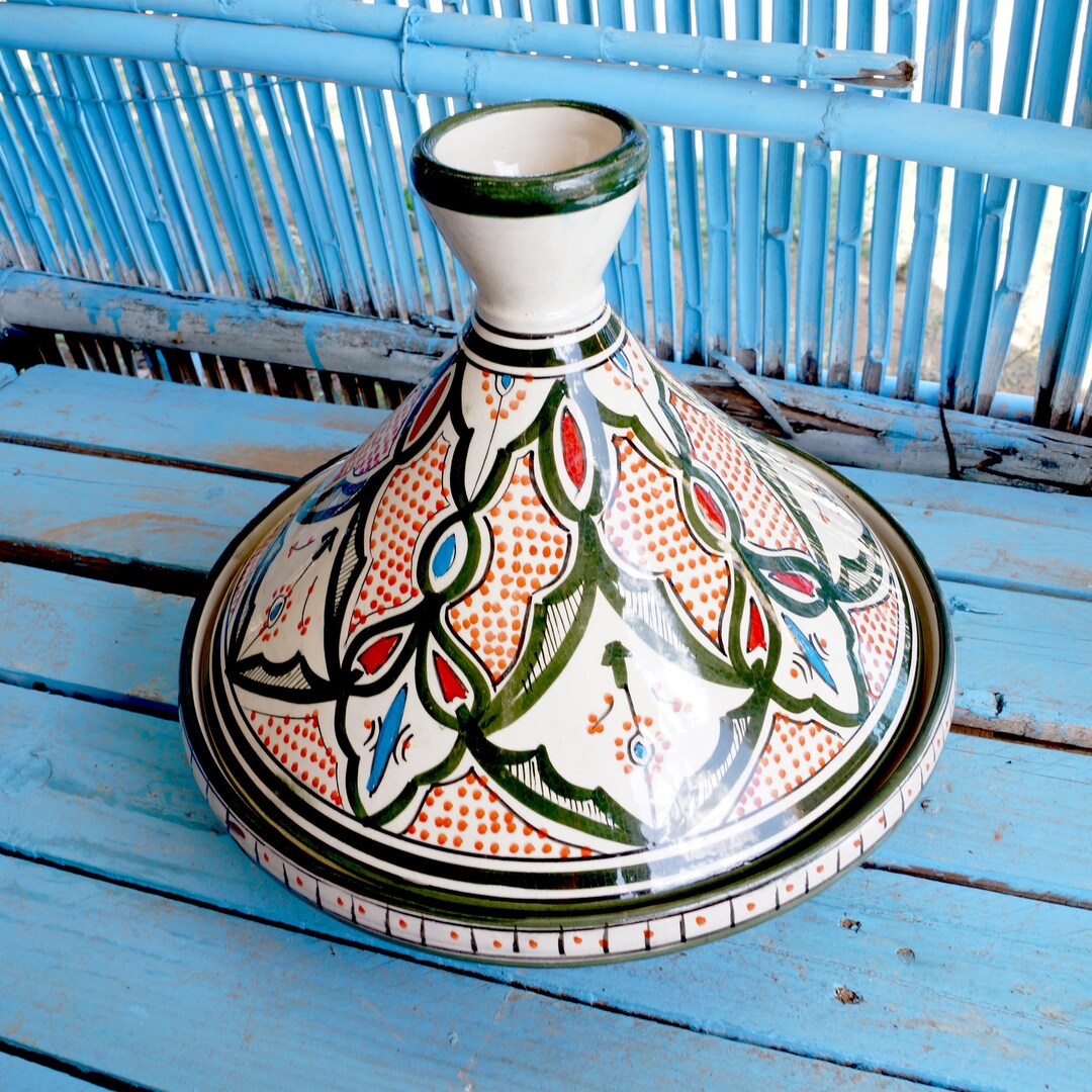 Moroccan Ceramic Tagine | Green Handcrafted Tagine Sizes for 1 to 6 ...