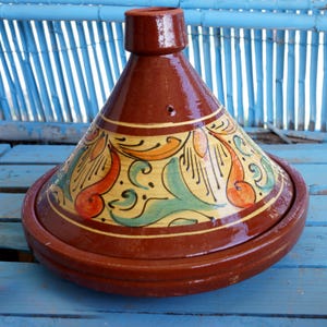 Handcrafted Moroccan Tagine | Classic Brown Ceramic | Hand-painted ...