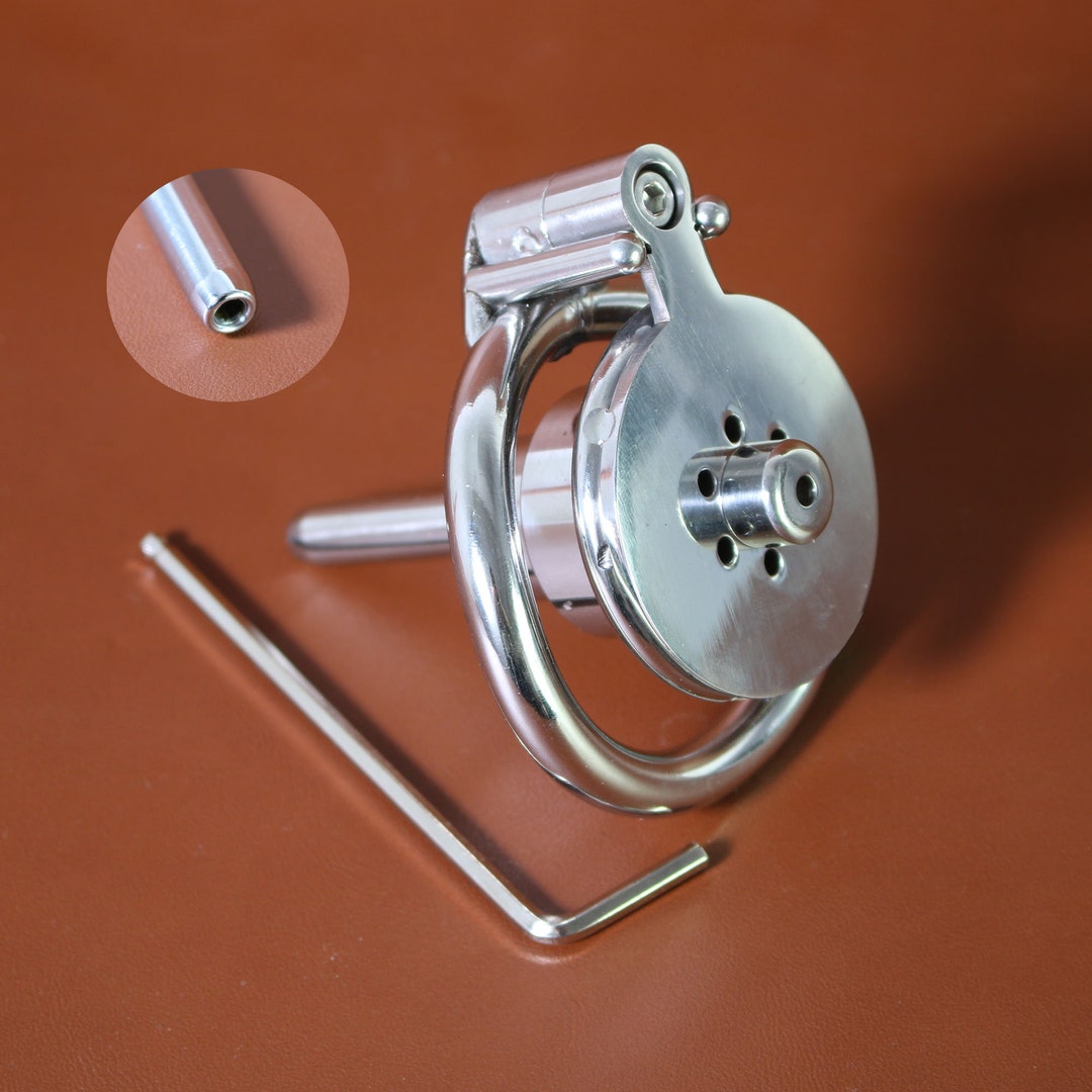 Inverted Plugged Cylinder Chastity Cage For Couple Inverted Plugged