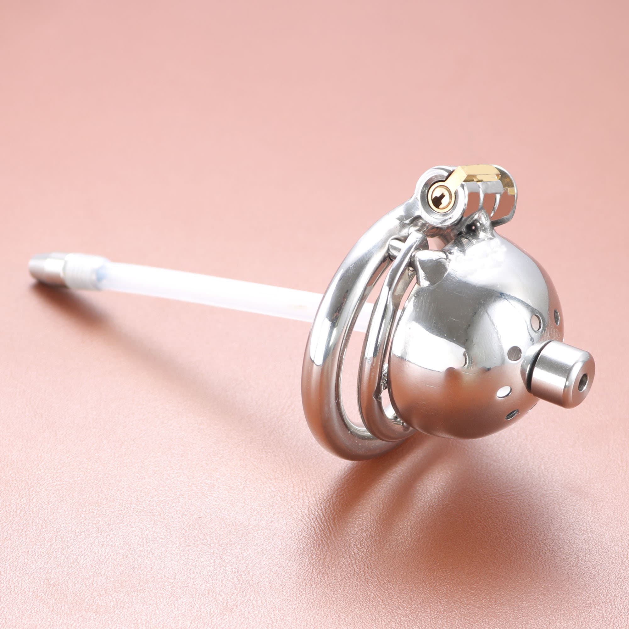 Small Chastity Cage for Men With Urethral Sounds,stainless Steel Chastity Cage With Spikes - Etsy