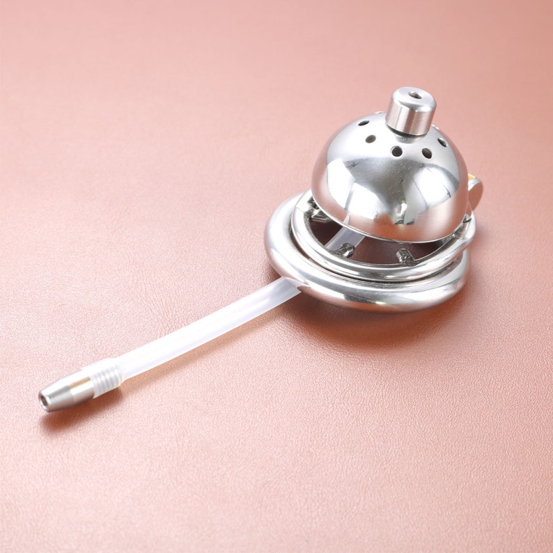 Small Chastity Cage for Men With Urethral Soundsstainless - Etsy