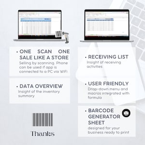 Inventory Tracker Spreadsheet: Barcode Sales, Parts Shop Management ...