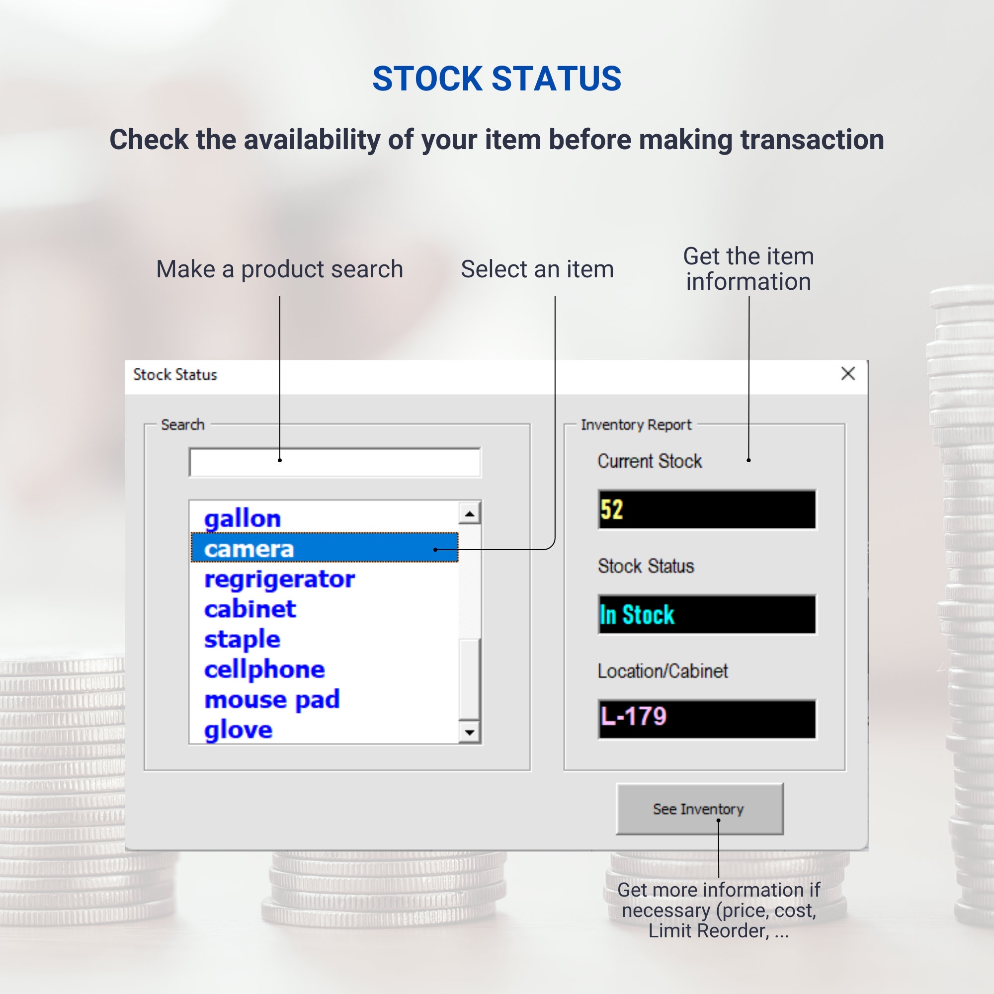 Stock Inventory Spreadsheet Template: Small Business Sales Manager (MS ...