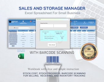 Inventory Management Spreadsheet - QR Codes and Labels for Updating Stock - Easy to Use for ...