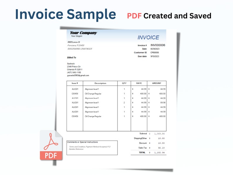 Invoice Creator Manager Invoice Tracker Spreadsheet Invoice - Etsy