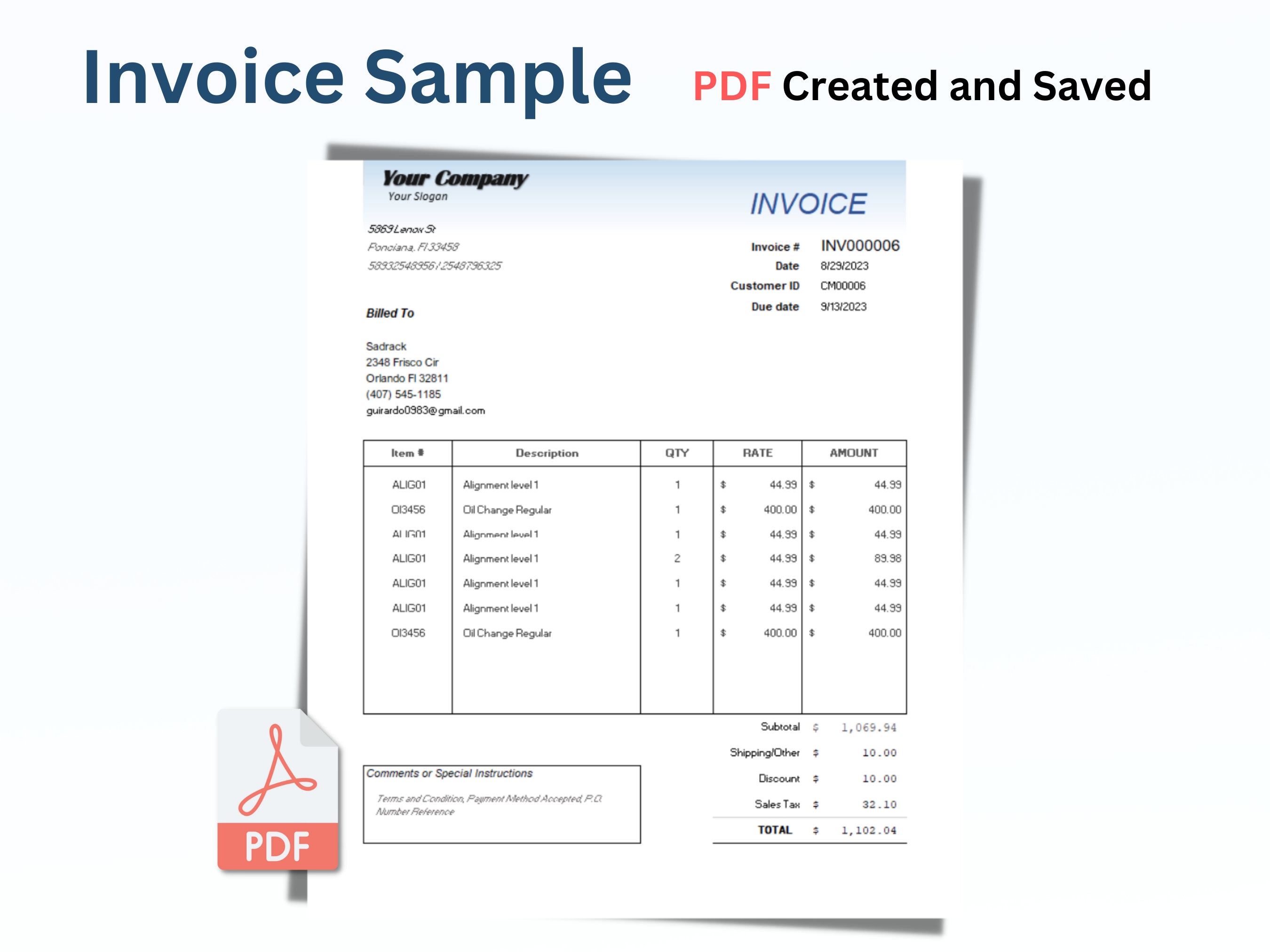 Invoice Creator Manager Invoice Tracker Spreadsheet Invoice - Etsy