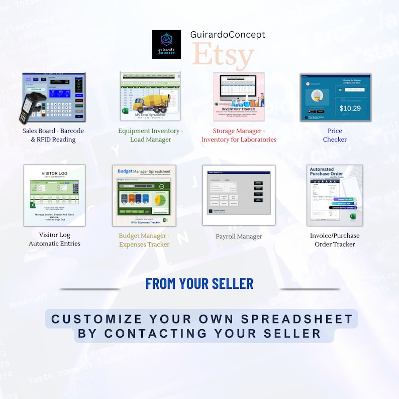 Custom MS Excel Spreadsheet Templates With Your Logo, Customized ...