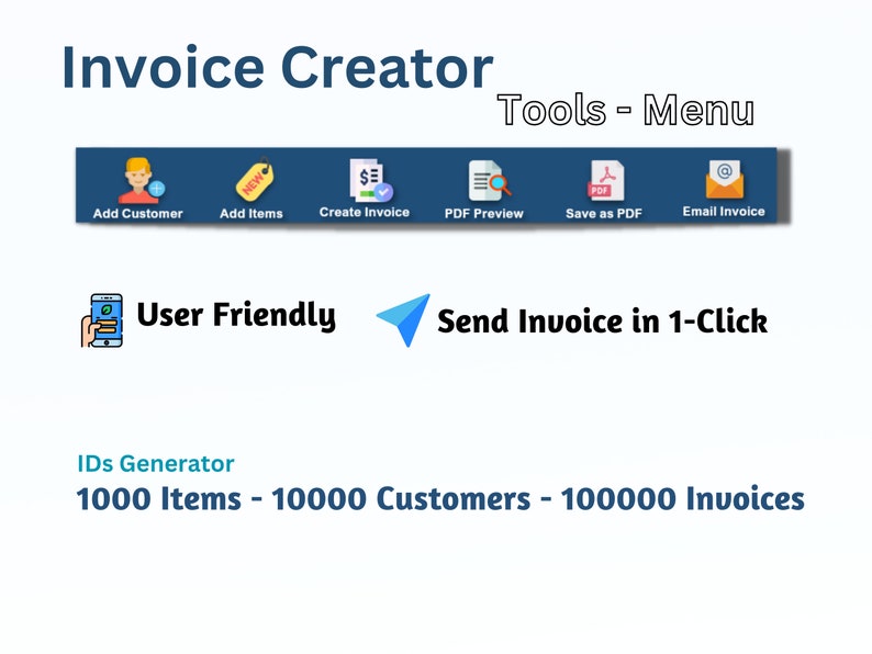 Invoice Creator Manager Invoice Tracker Spreadsheet Invoice - Etsy