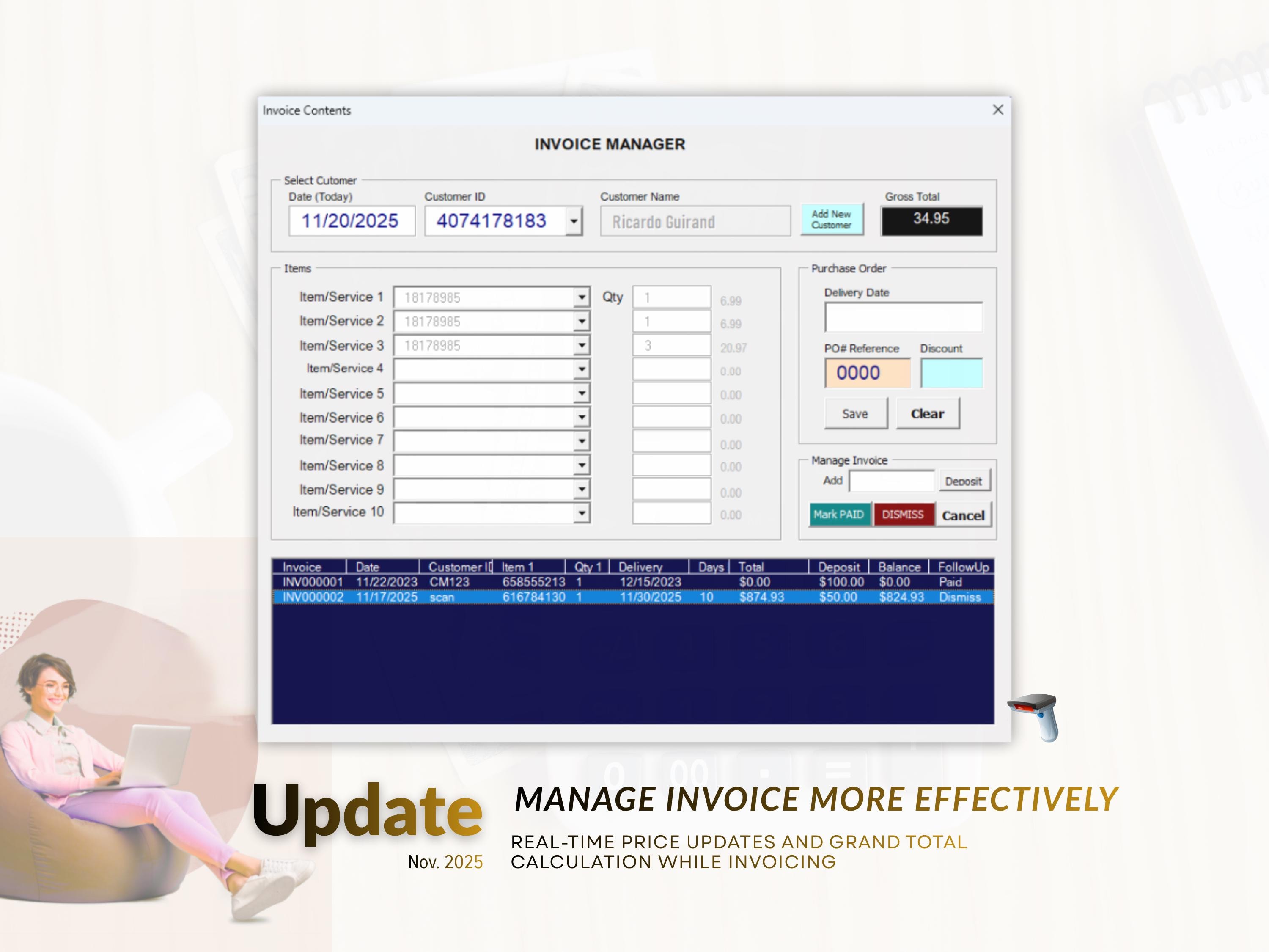 Excel Inventory Sales System: Barcode & RFID Mini POS (digital Download ...