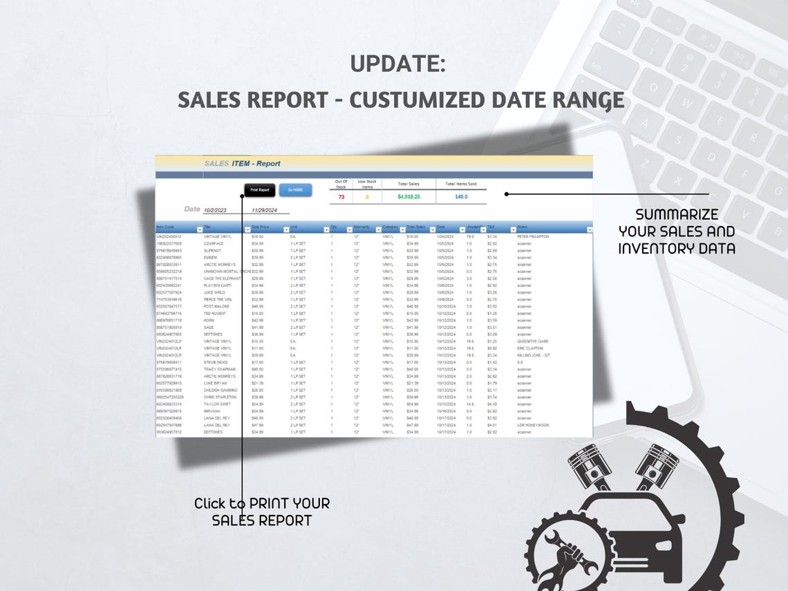 Inventory Tracker Spreadsheet: Barcode Sales, Parts Shop Management ...