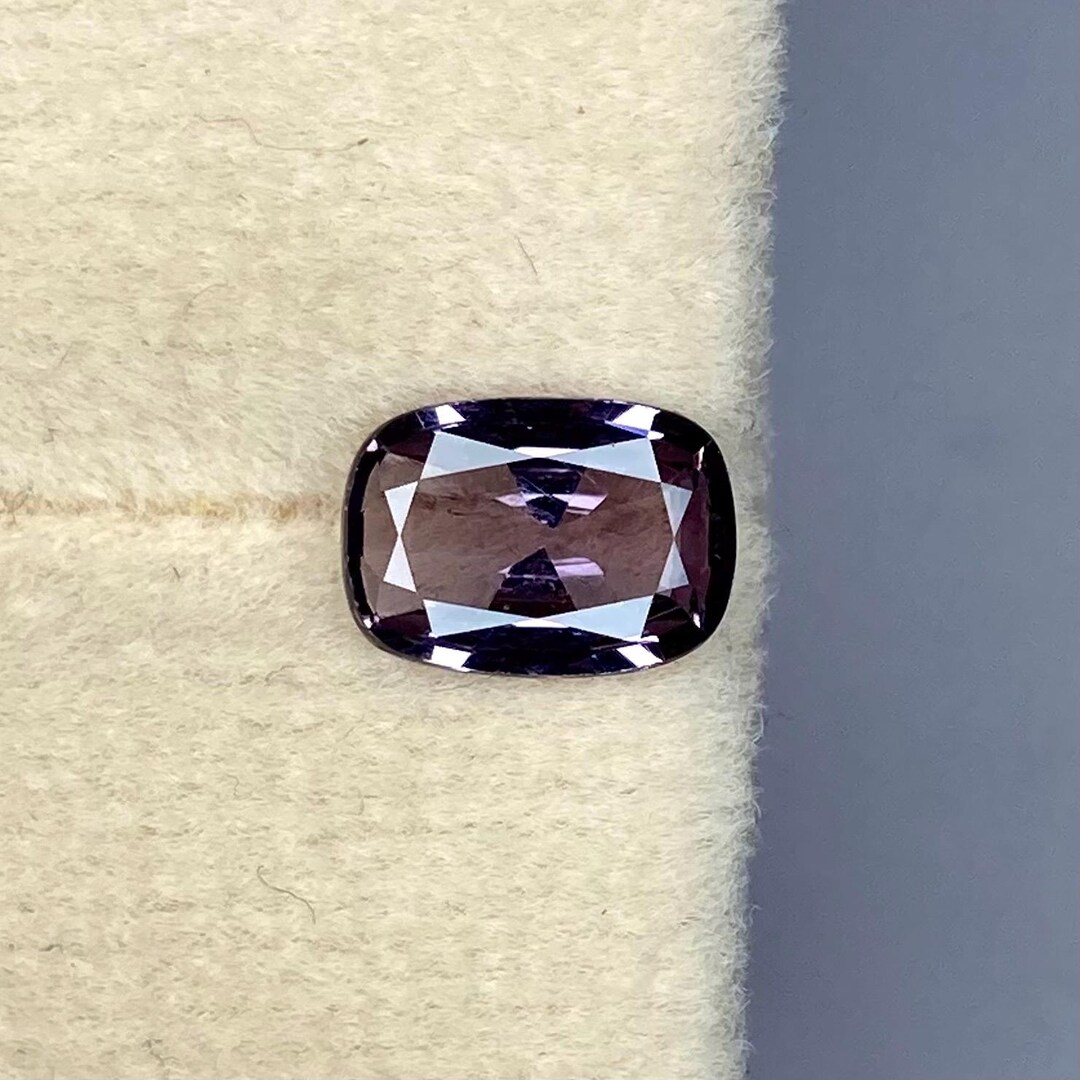 Purple Cushion Cut Spinel | 1 Carat Eye Clean Gemstone | Ring Size ...