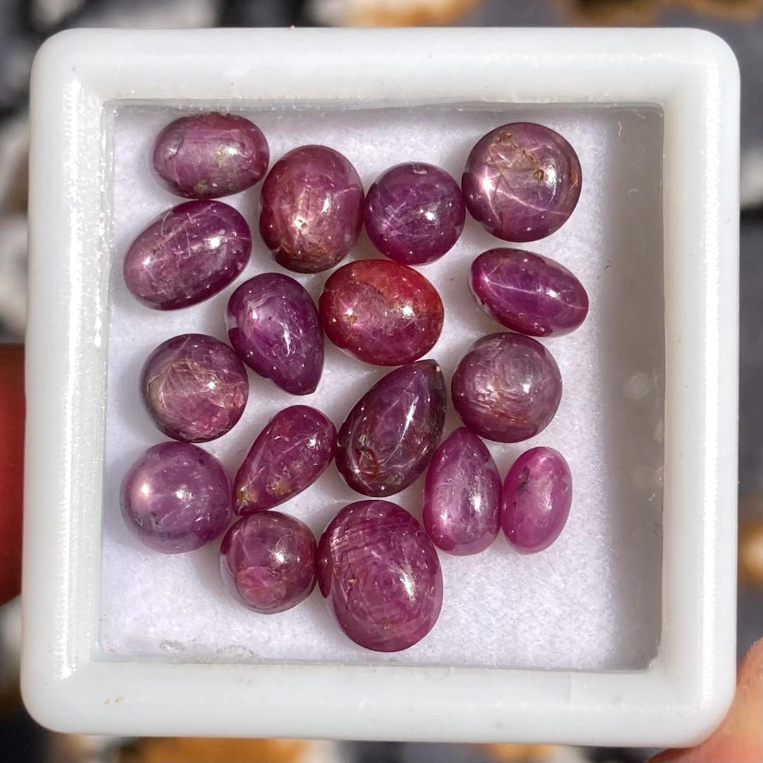 Certified Natural Star Ruby Lot – Pink Burmese Gemstones, 13.60 Carats ...