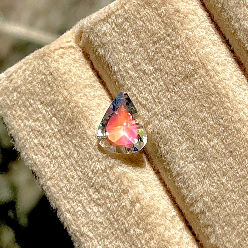 Pink Fire Andesine Moonstone, Pear Cut 0.70 Ct Madagascar Gemstone - Etsy