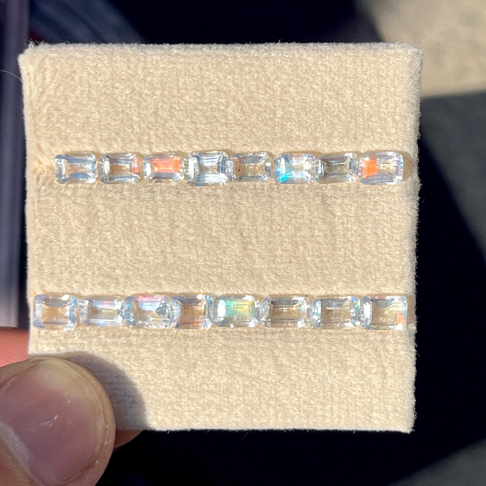 Natural Rainbow Moonstone Octagon Cut, Loose Gemstone, Madagascar ...