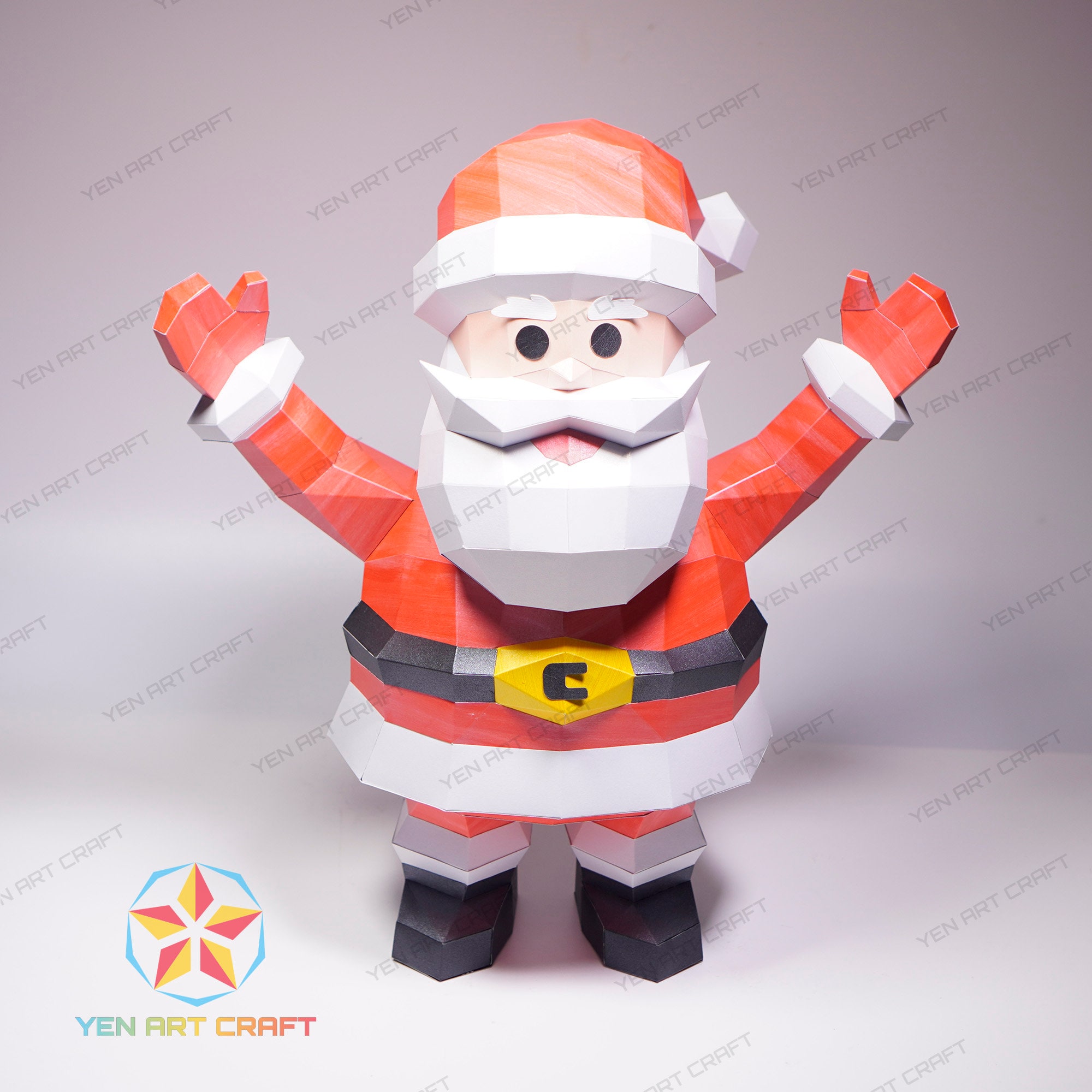 Papercraft Santa Claus PDF SVG Template for Creating 3D Santa - Etsy