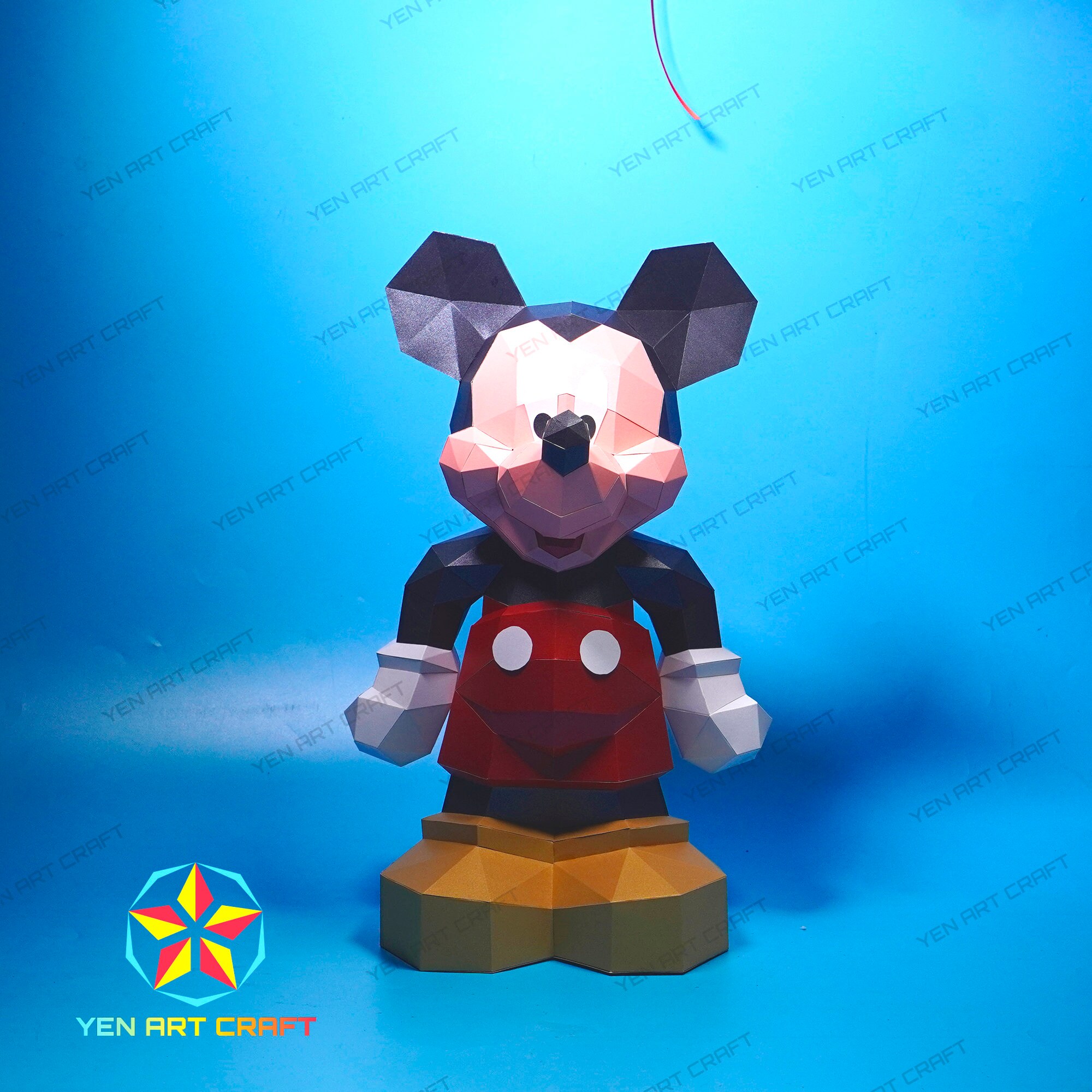 Mickey Mouse Papercraft PDF for Printer SVG Template for - Etsy