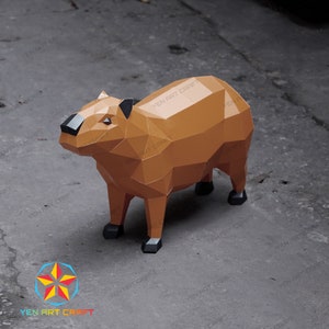 Papercraft Capybara PDF, SVG Template for Cricut Project - DIY Capybara ...