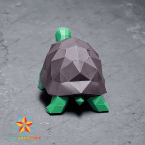 Papercraft Turtle PDF, SVG Template for Cricut Project - DIY Turtle ...