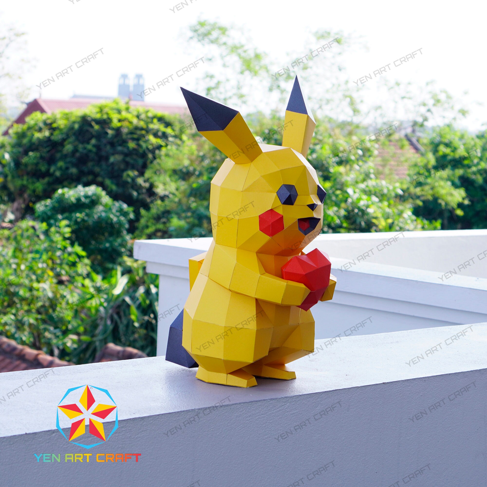 Pikachu Papercraft PDF 3D SVG Template Low Poly Pikachu Diy - Etsy Canada