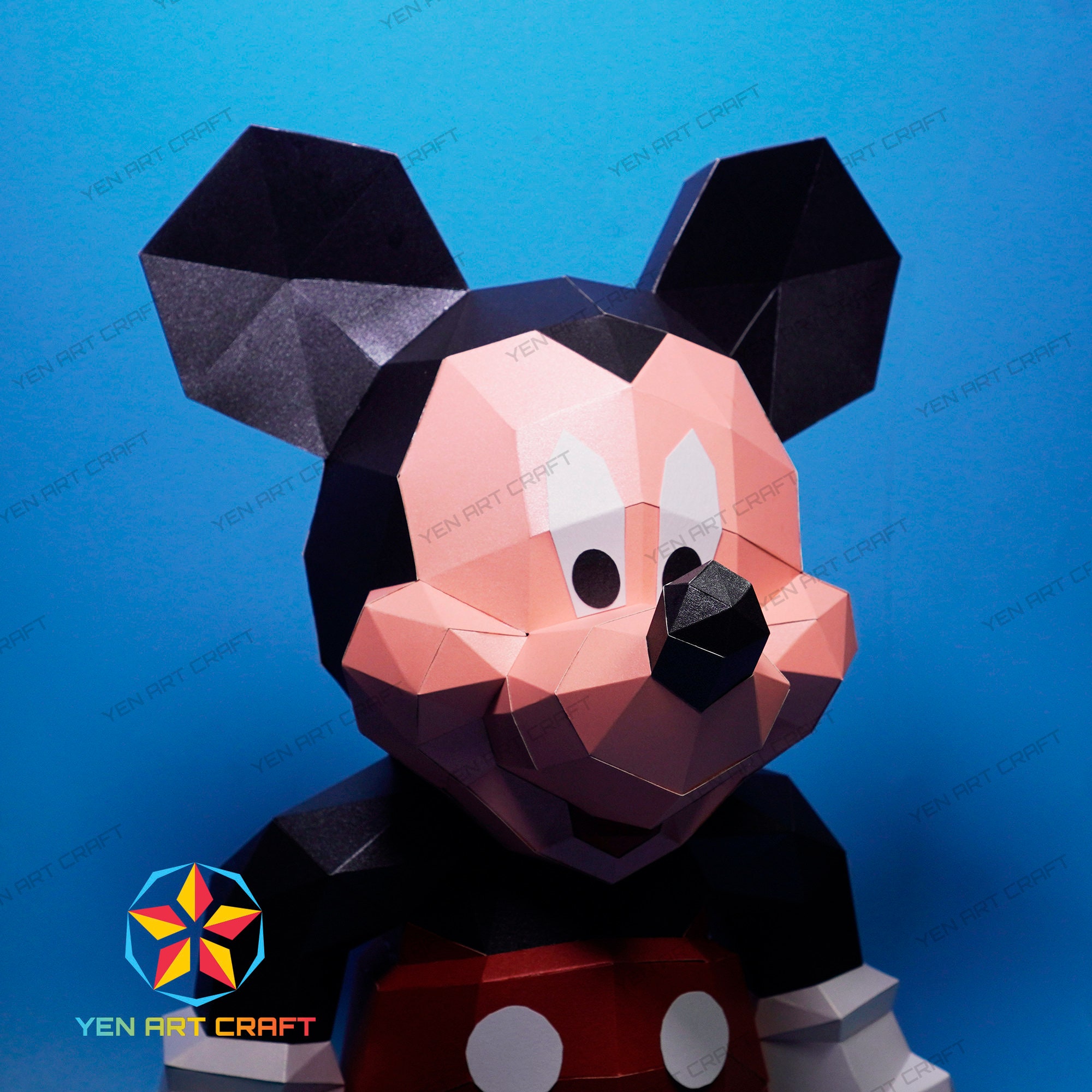 Mickey Mouse Papercraft PDF for Printer SVG Template for - Etsy Australia