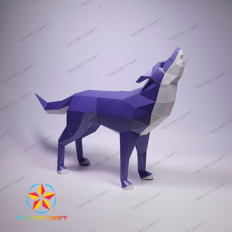 DIY Papercraft Wolf PDF for Printer SVG for Cricut Projects - Etsy