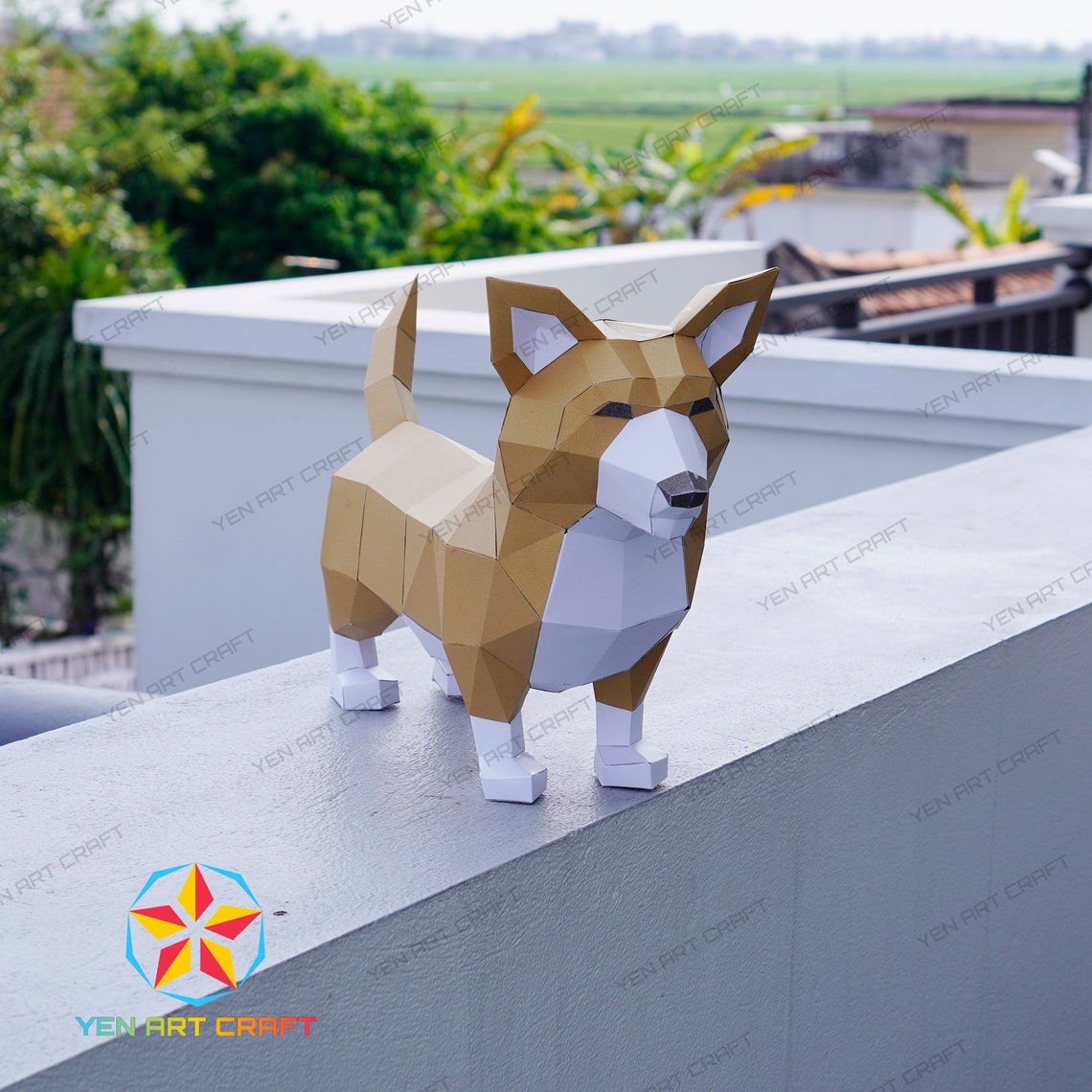 DIY Corgi Papercraft PDF SVG Template for Creating Corgi Paper - Etsy