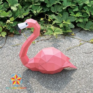 Flamingo Papercraft PDF, SVG Template for Cricut Projects - Diy ...