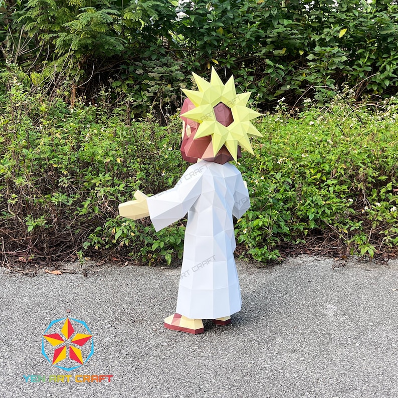 Risen Jesus Papercraft Template: Diy Low Poly Risen Jesus, 3D Paper ...