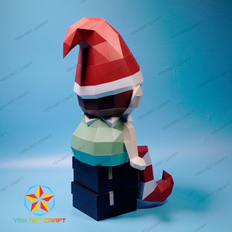 Papercraft Christmas Elf PDF, SVG Template for Cricut Projects, Printer ...