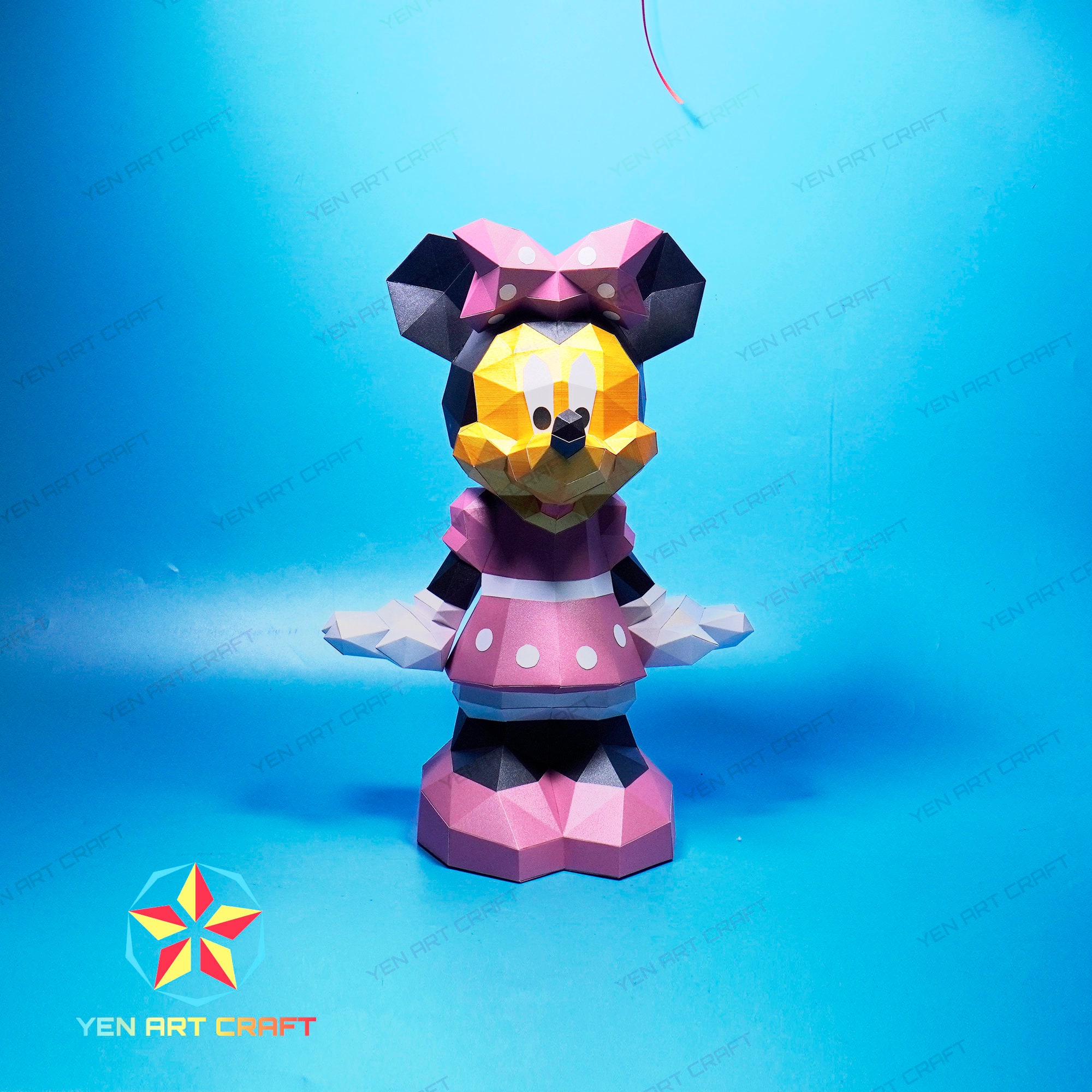 3D Papercraft Minnie Mouse PDF SVG Template 3D Minnie Mouse - Etsy ...