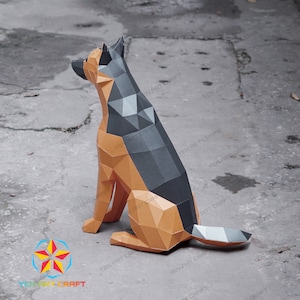 Papercraft German Shepherd Dog PDF, SVG Template for Cricut Project ...