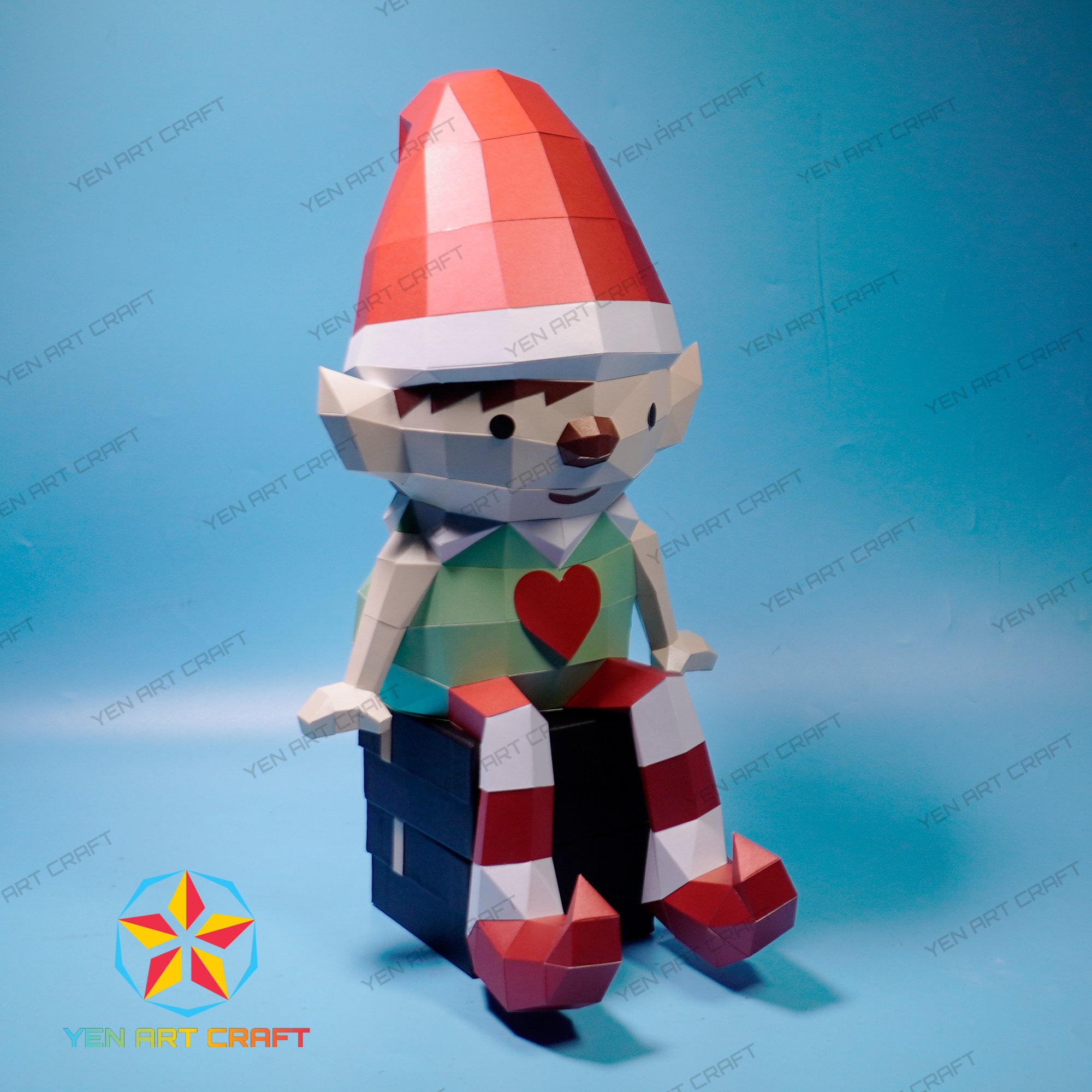 Papercraft Christmas Elf PDF, SVG Template for Cricut Projects, Printer ...