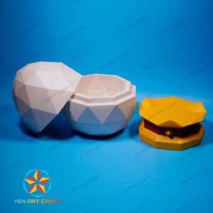 Lucky Easter Egg Papercraft PDF, SVG Template - 3D Egg Low Poly ...