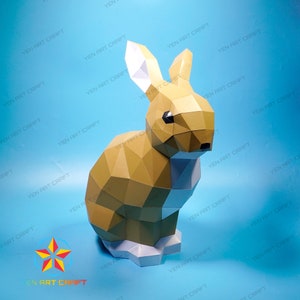 Papercraft Rabbit PDF, SVG Template for Cricut Projects, Printer - DIY ...