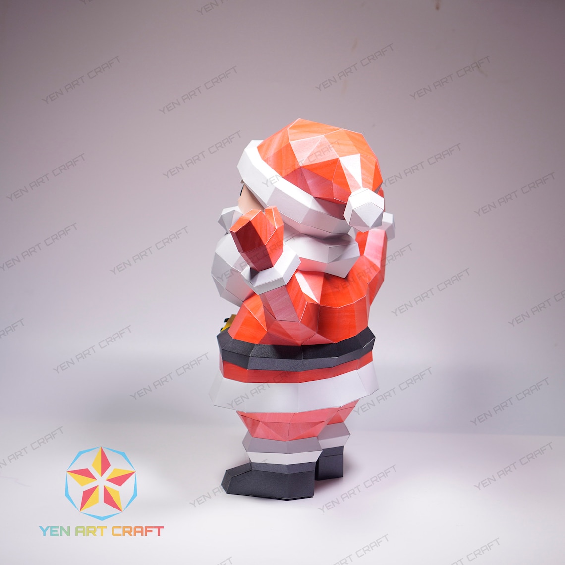 Papercraft Santa Claus PDF SVG Template for Creating 3D Santa - Etsy