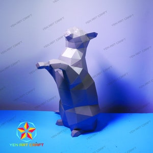 Papercraft Cat Standing up PDF, SVG Template for Cricut Project - DIY ...
