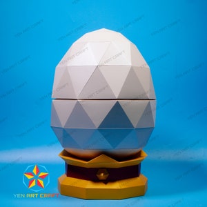 Lucky Easter Egg Papercraft PDF, SVG Template - 3D Egg Low Poly ...