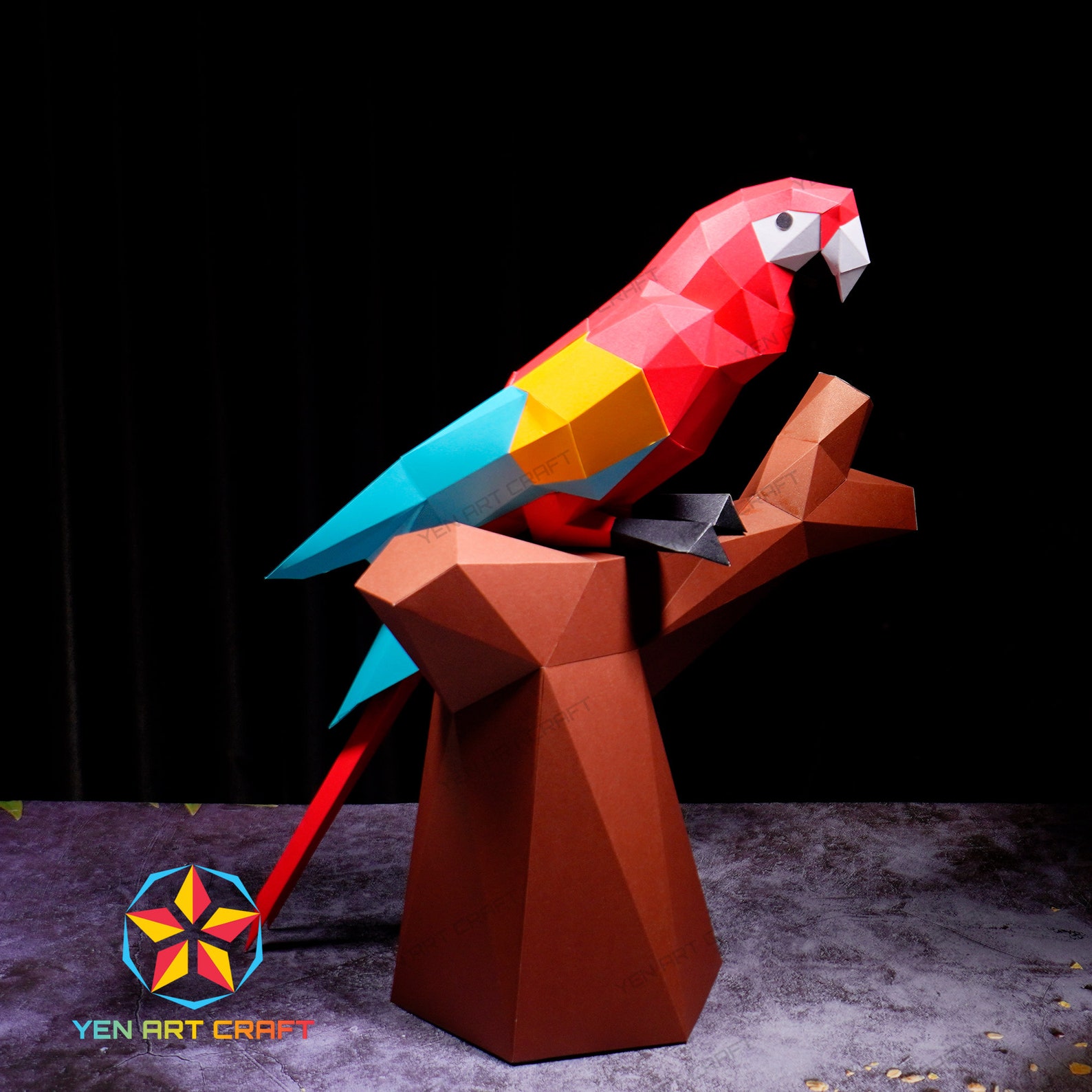 DIY Papercraft Parrot, Macaw PDF, SVG Template, 3D Macaw Paper Craft ...