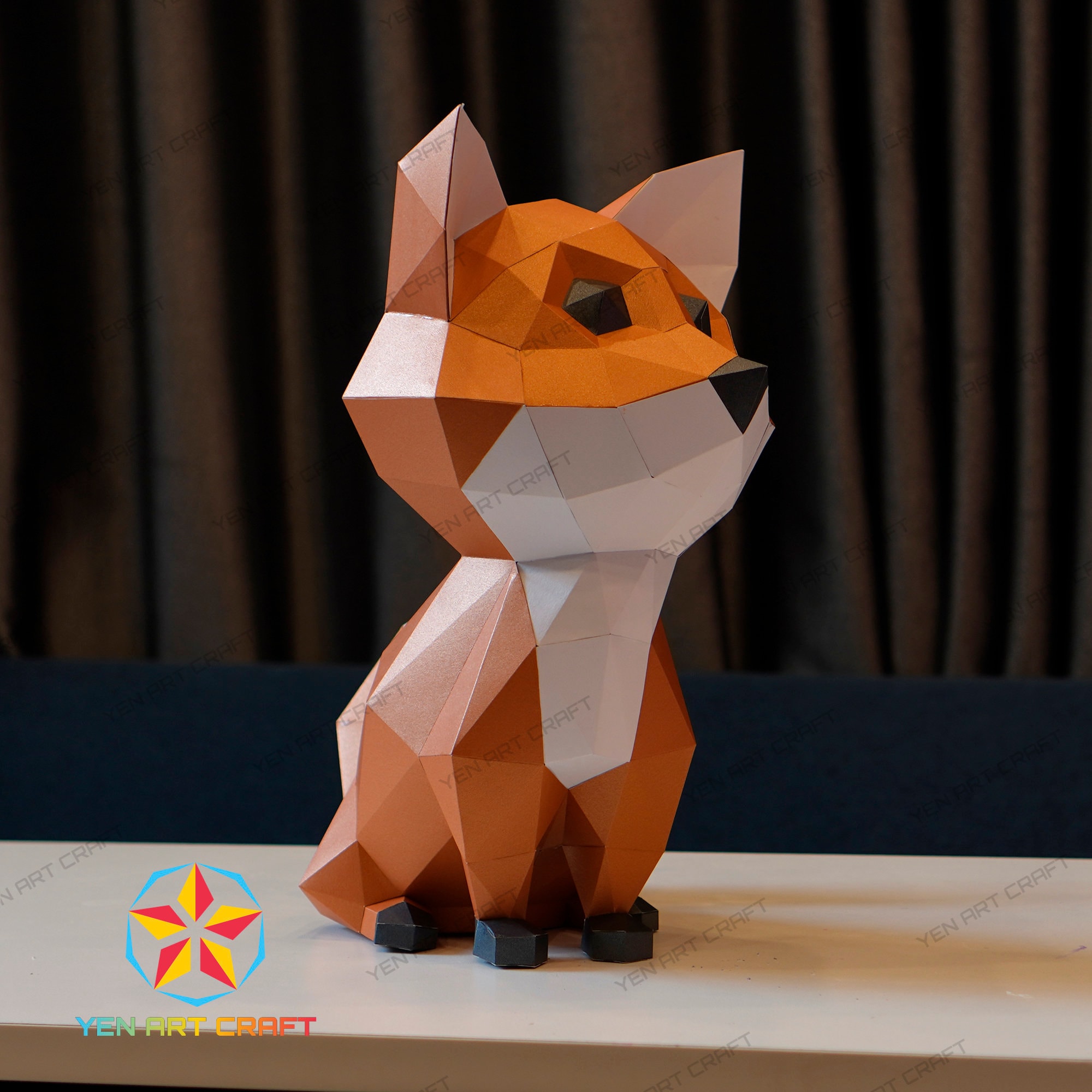DIY Fox Papercraft PDF SVG Template for Creating 3D Fox Paper - Etsy