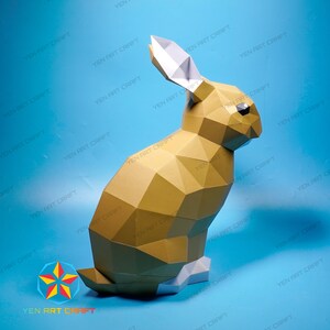 Papercraft Rabbit PDF, SVG Template for Cricut Projects, Printer - DIY ...