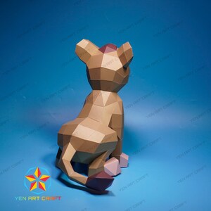 DIY Simba Papercraft PDF SVG Template for Creating 3D Simba Sitting ...