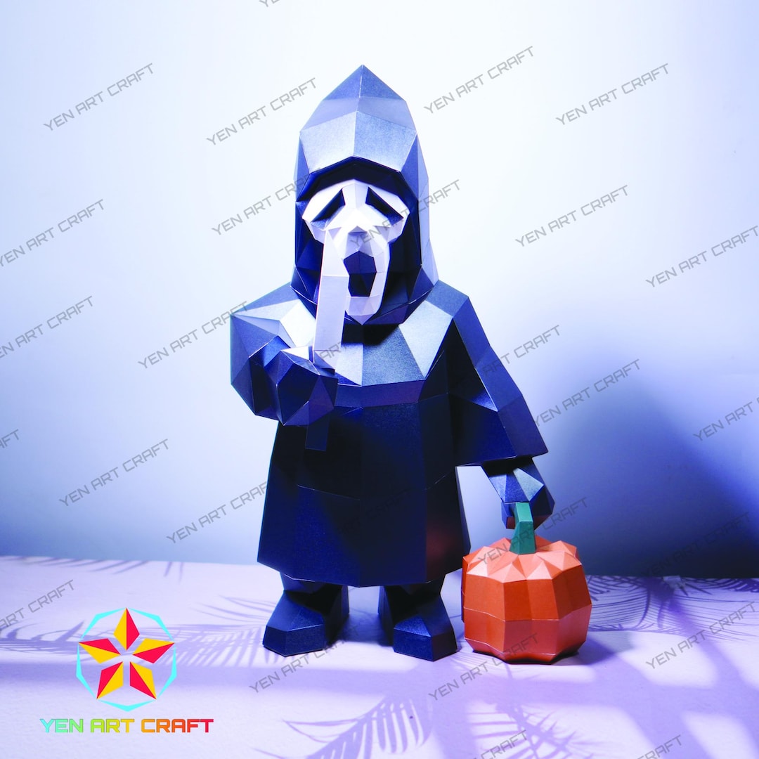 Papercraft Ghostface PDF, SVG Template for Cricut Project DIY Ghostface ...