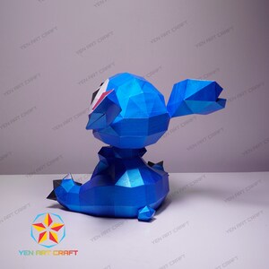 Papercraft Stitch PDF SVG Template for Cricut Projects - Stitch Low ...